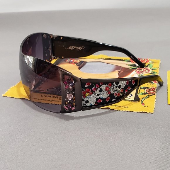 Ed Hardy | Accessories | Vintage Ed Hardy Sunglasses Ehs22 Skulls And ...